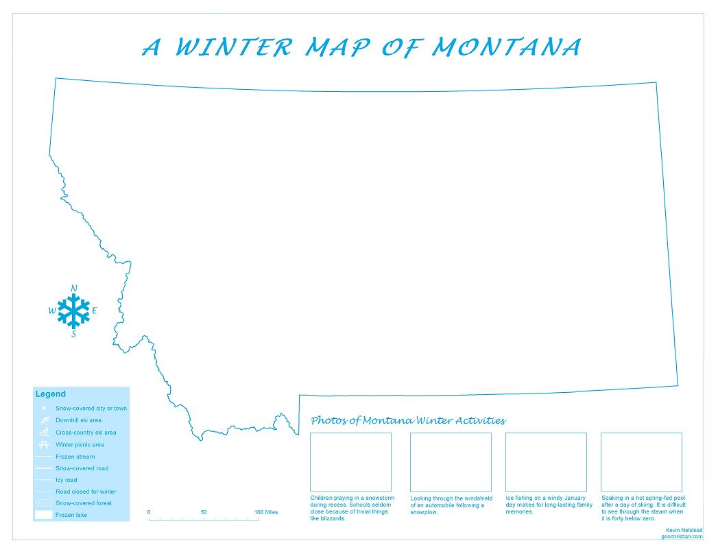 A Winter Map of Montana – GeoChristian